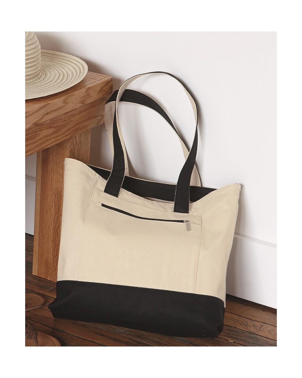 Q-Tees Q1300 19L Zippered Tote