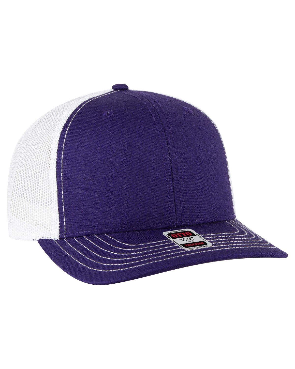 OTTO Cap 112-1 6 Panel Mid Profile Mesh Back Trucker Hat