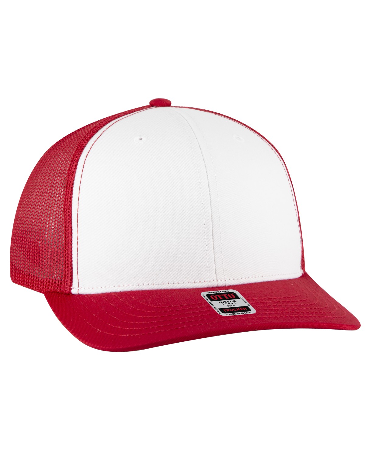 OTTO Cap 112-1 6 Panel Mid Profile Mesh Back Trucker Hat