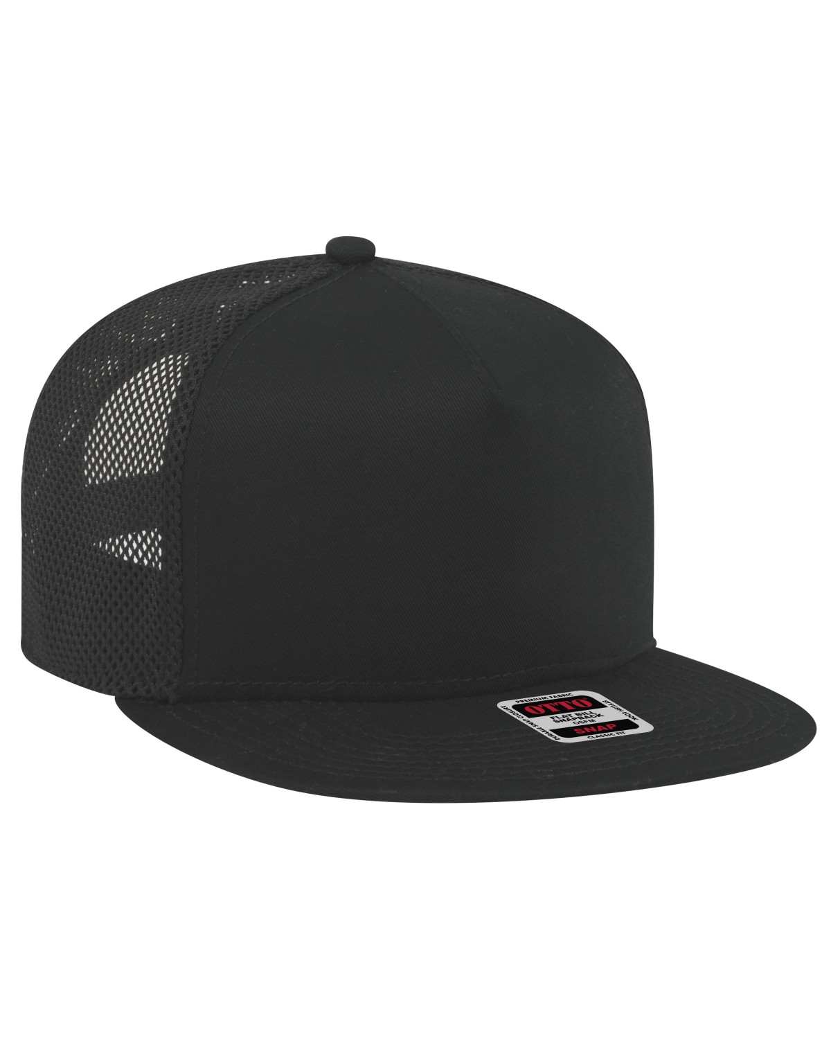 OTTO Cap 164-1209 "OTTO SNAP" 5 Panel Mid Profile Mesh Back Trucker ...