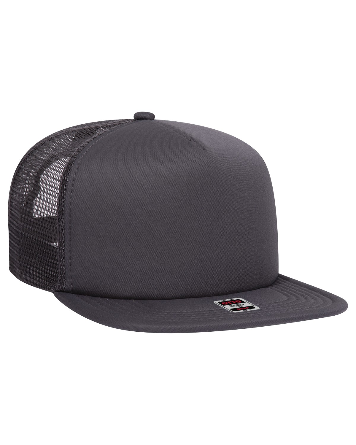 OTTO Cap 164-1190 "OTTO SNAP" 5 Panel Mid Profile Mesh Back Trucker ...