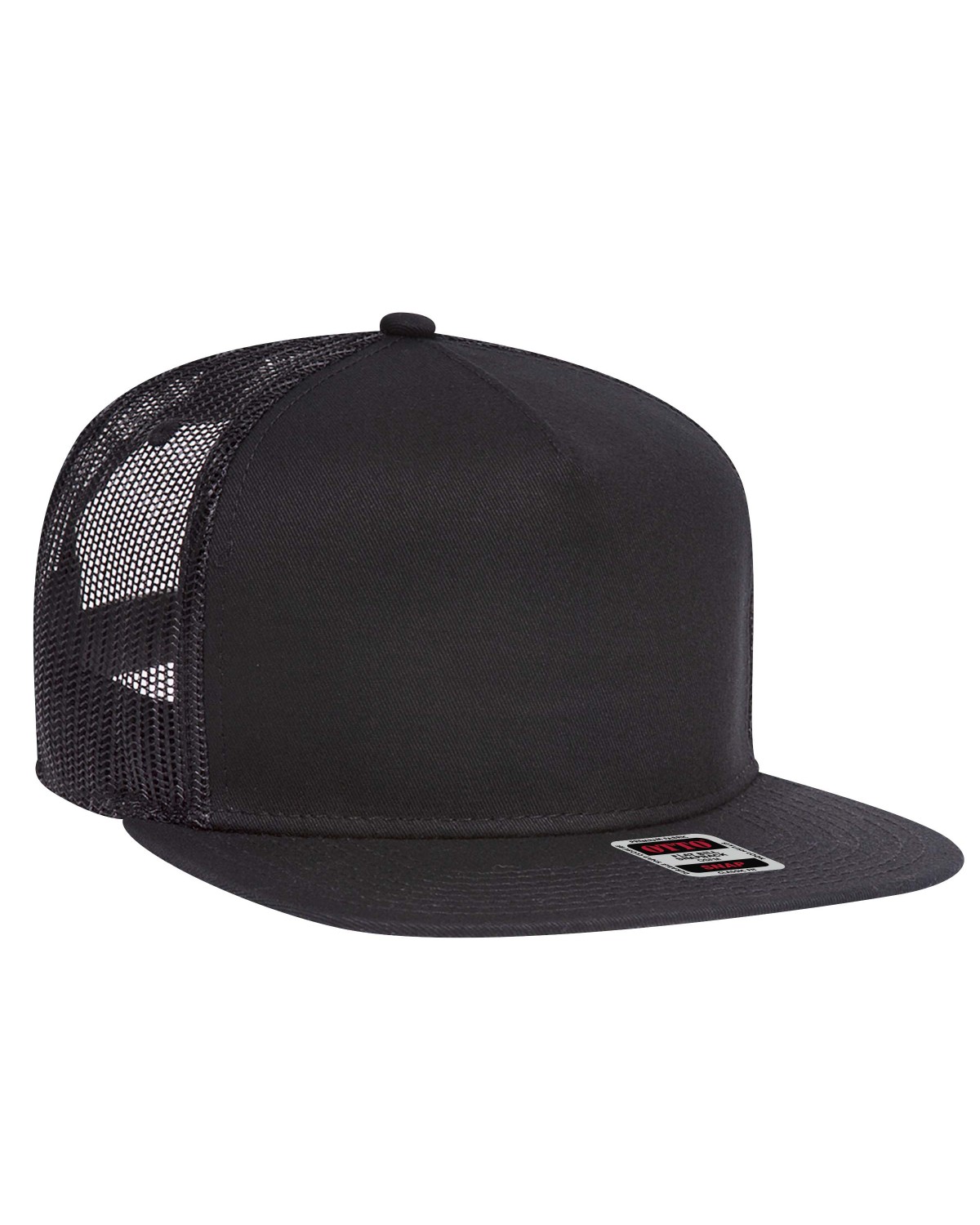 OTTO Cap 154-1124 "OTTO SNAP" 5 Panel Mid Profile Mesh Back Trucker ...