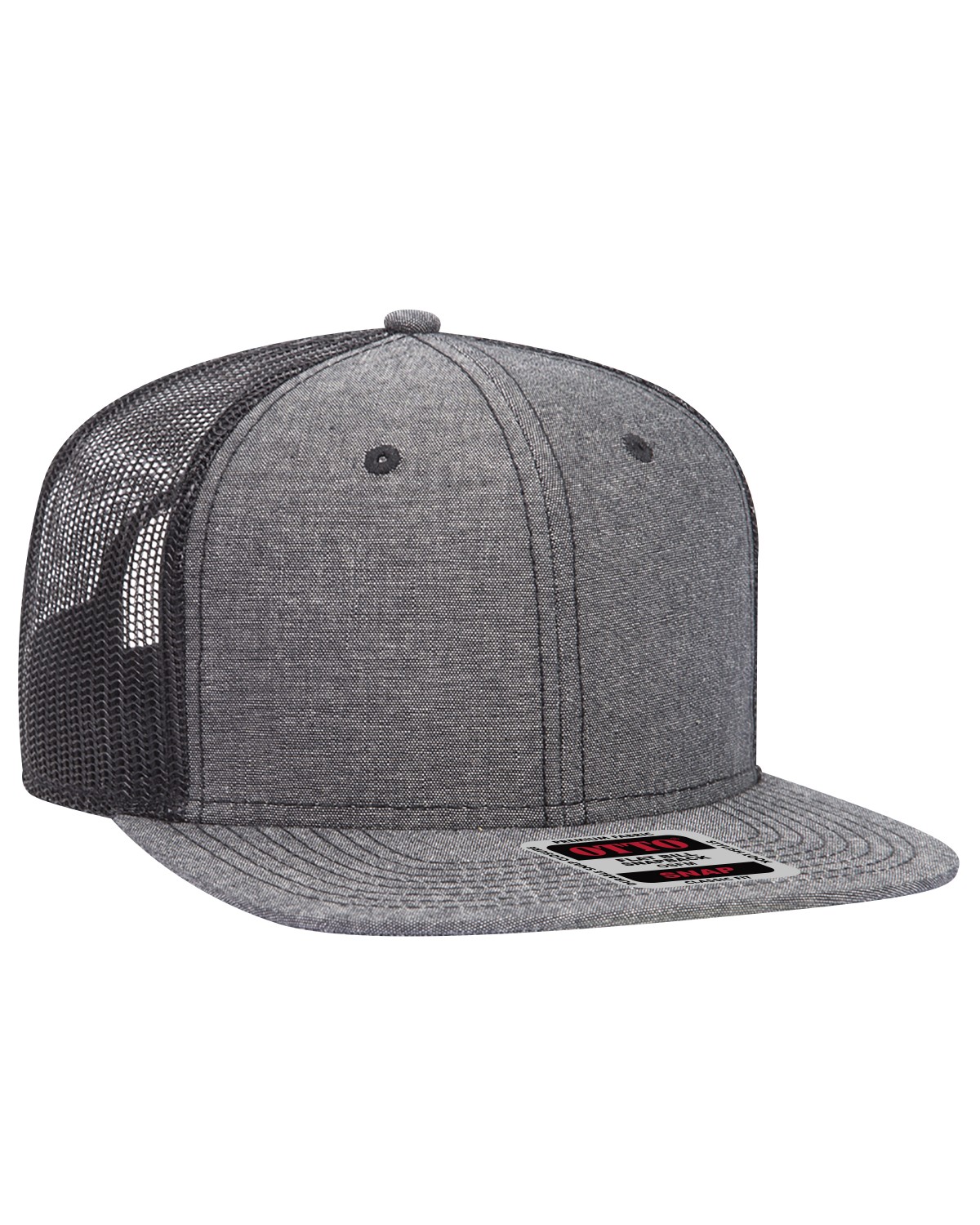 OTTO Cap 141-1070 "OTTO SNAP" 6 Panel Pro Style Mesh Back Trucker ...