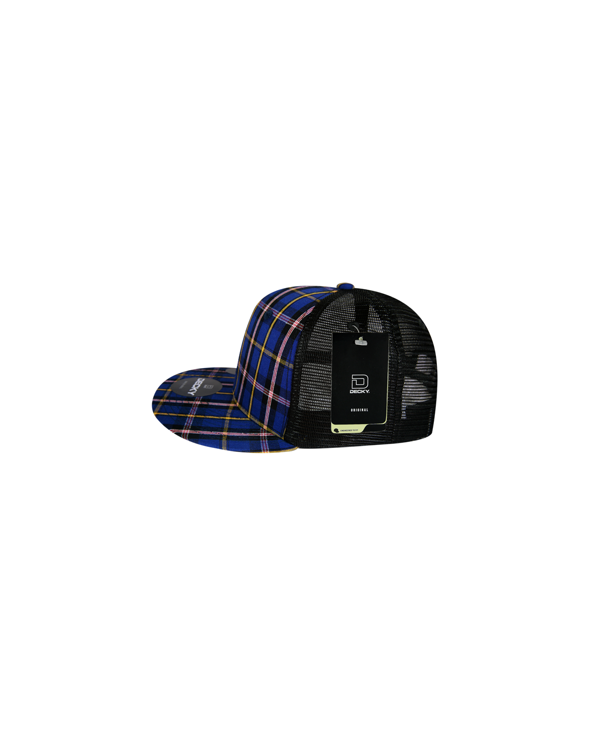 Decky 6016 6 Panel High Profile Structured Plaid Trucker