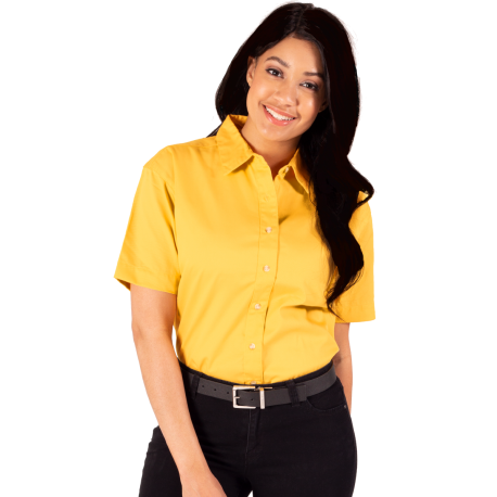 Blue Generation BG6217S Ladies' Teflon Twill Short Sleeve Shirt