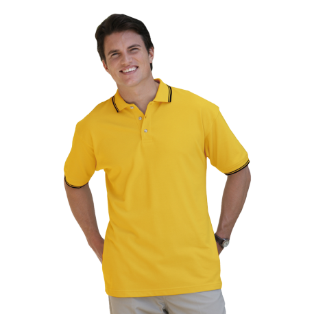 Blue Generation BG7205 Men's Superblend Tipped Polo