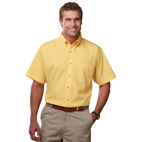 Blue Generation BG7217S Men's Teflon Twill Short Sleeve Shirt