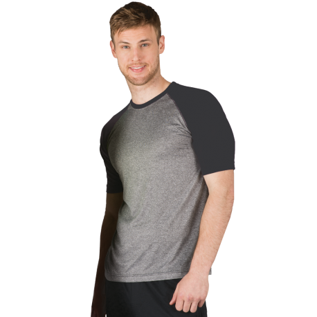 Blue Generation BG7305 Adult Short Sleeve Crew Neck Baseball Tee