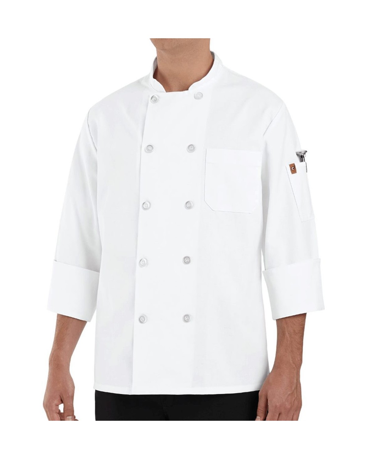 Chef Designs 0423 100% Polyester Ten Pearl Button Chef Coat
