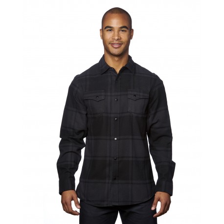 Burnside B8219 Men's Snap-Front Flannel Shirt